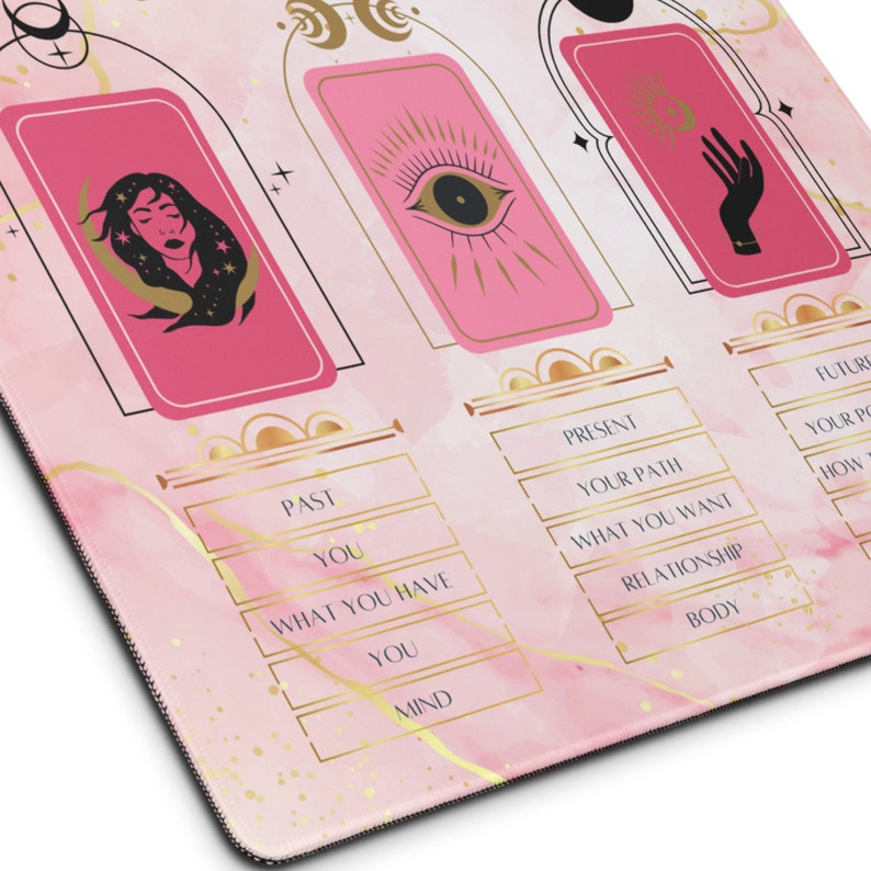 Tarot Desk Mat Three Card Spread Tarot Mat Tarot Card Cloth - Etsy