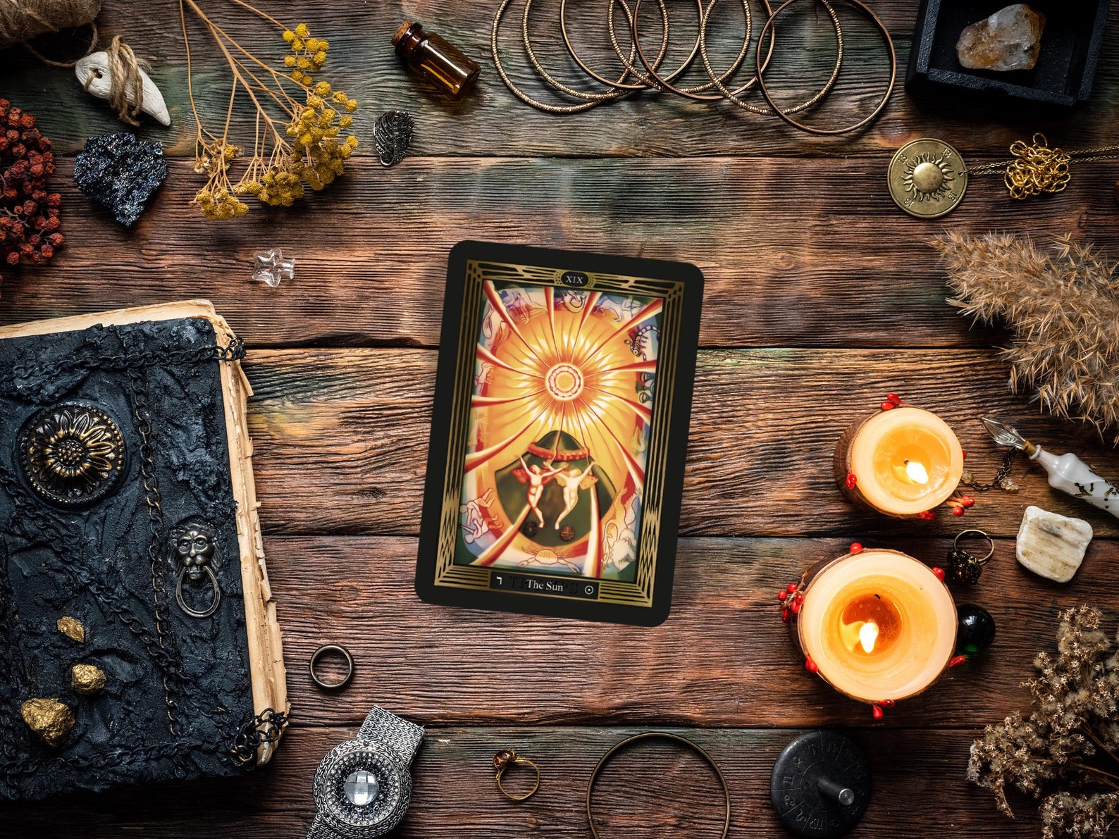 Thoth Tarot Set, Mini Thoth Tarot Cards + Thoth Tarot Mat, Crowley ...