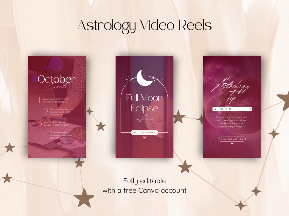 Astrology Reels Template: Animated Social Media, Instagram & Tiktok ...