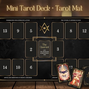 Thoth Tarot Set, Mini Thoth Tarot Cards Thoth Tarot Mat, Crowley Tarot ...