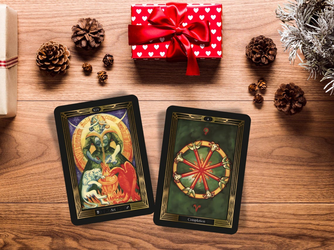 Thoth Tarot Set, Mini Thoth Tarot Cards + Thoth Tarot Mat, Crowley ...