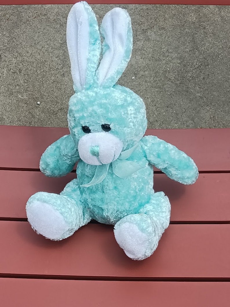 Blue Bunny Stuffed Toy - Etsy