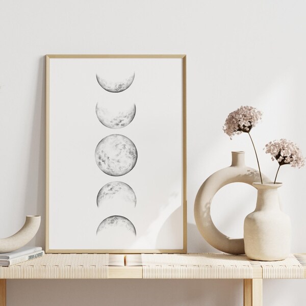 Lunar Phase Art - Etsy
