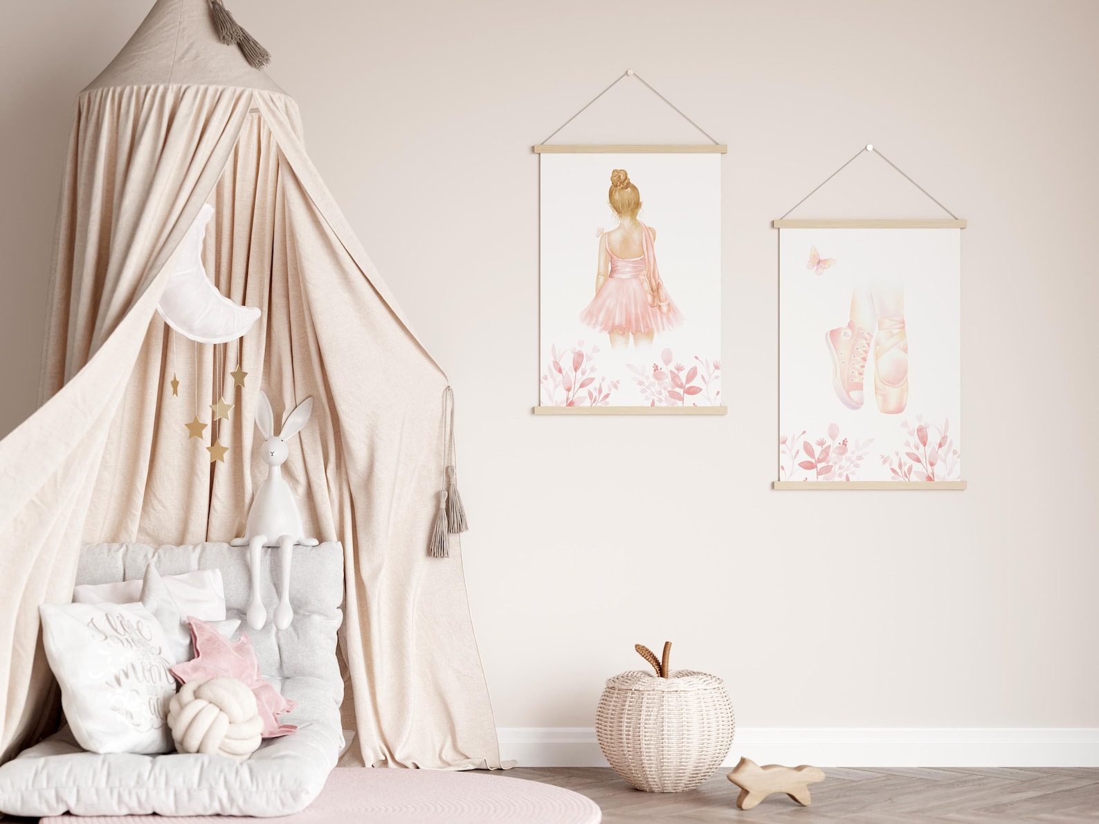 Ballet Theme Girl Room Decor Ballerina Nursery Wall Art Set - Etsy
