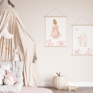 Ballet Theme Girl Room Decor, Ballerina Nursery Wall Art Set of 2 ...