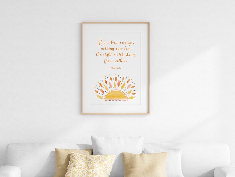 Maya Angelou Quote Wall Art, Inspirational Quote for Nursery, Kids ...