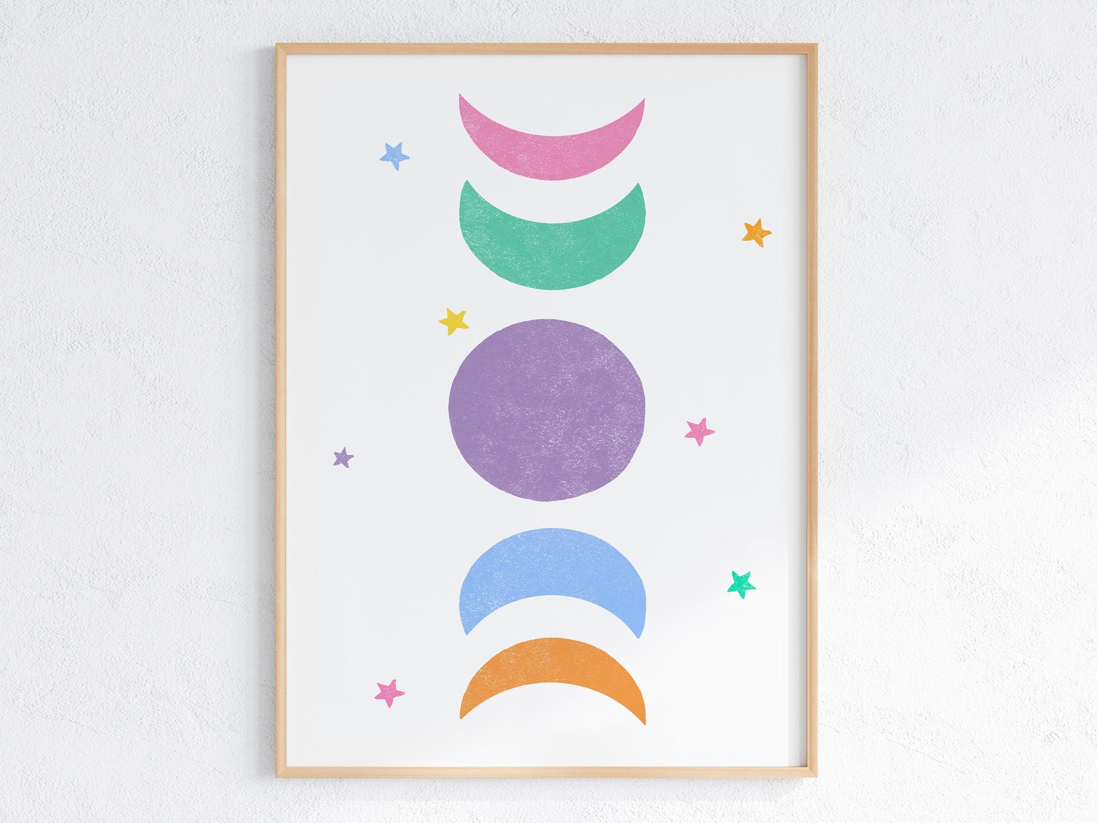 Wall Art Set of 2 Bright Boho Prints Colorful Sunburst and - Etsy