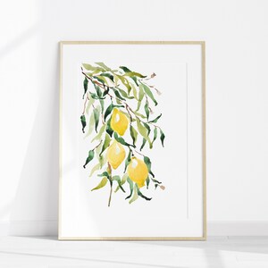 Italian Lemon Wall Art Set of 2 Printable Lemon Artwork - Etsy