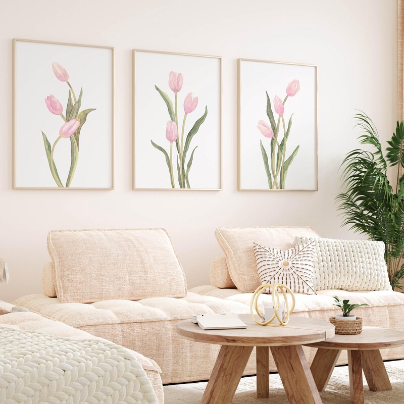 Minimalist Tulip Wall Art - Etsy