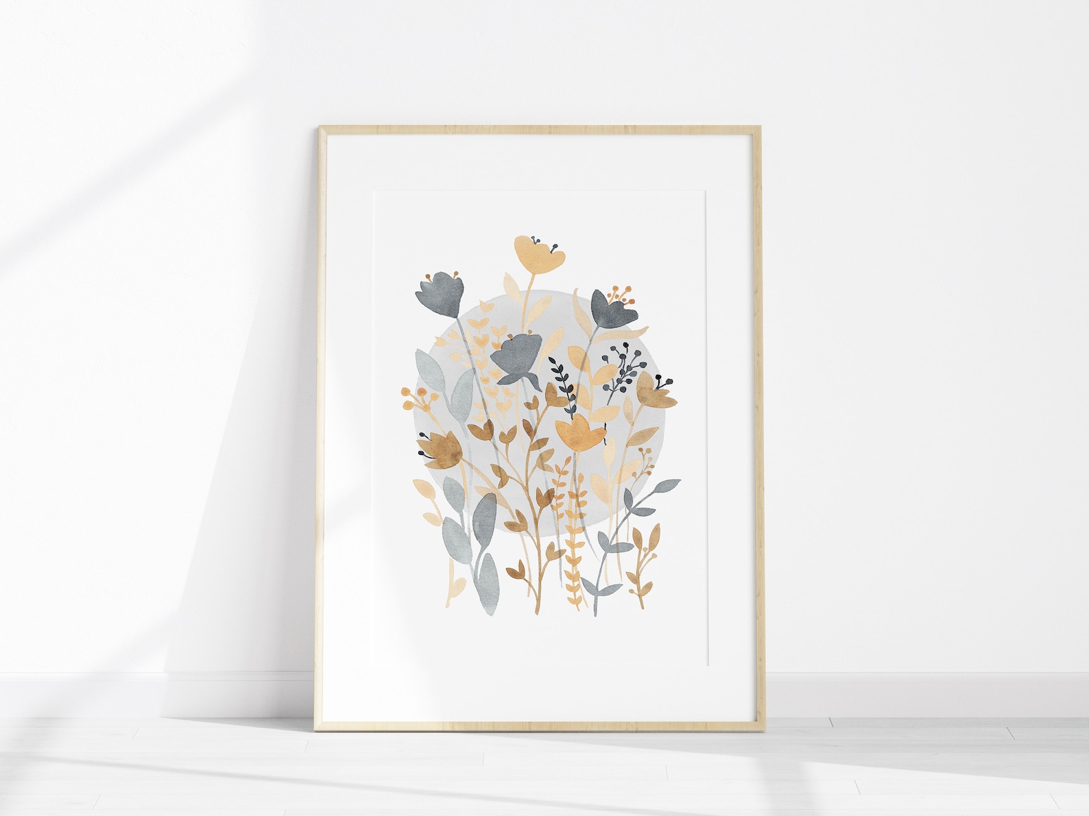 Boho Flower Print Set Of 2 Wildflower Wall Art Boho | Etsy