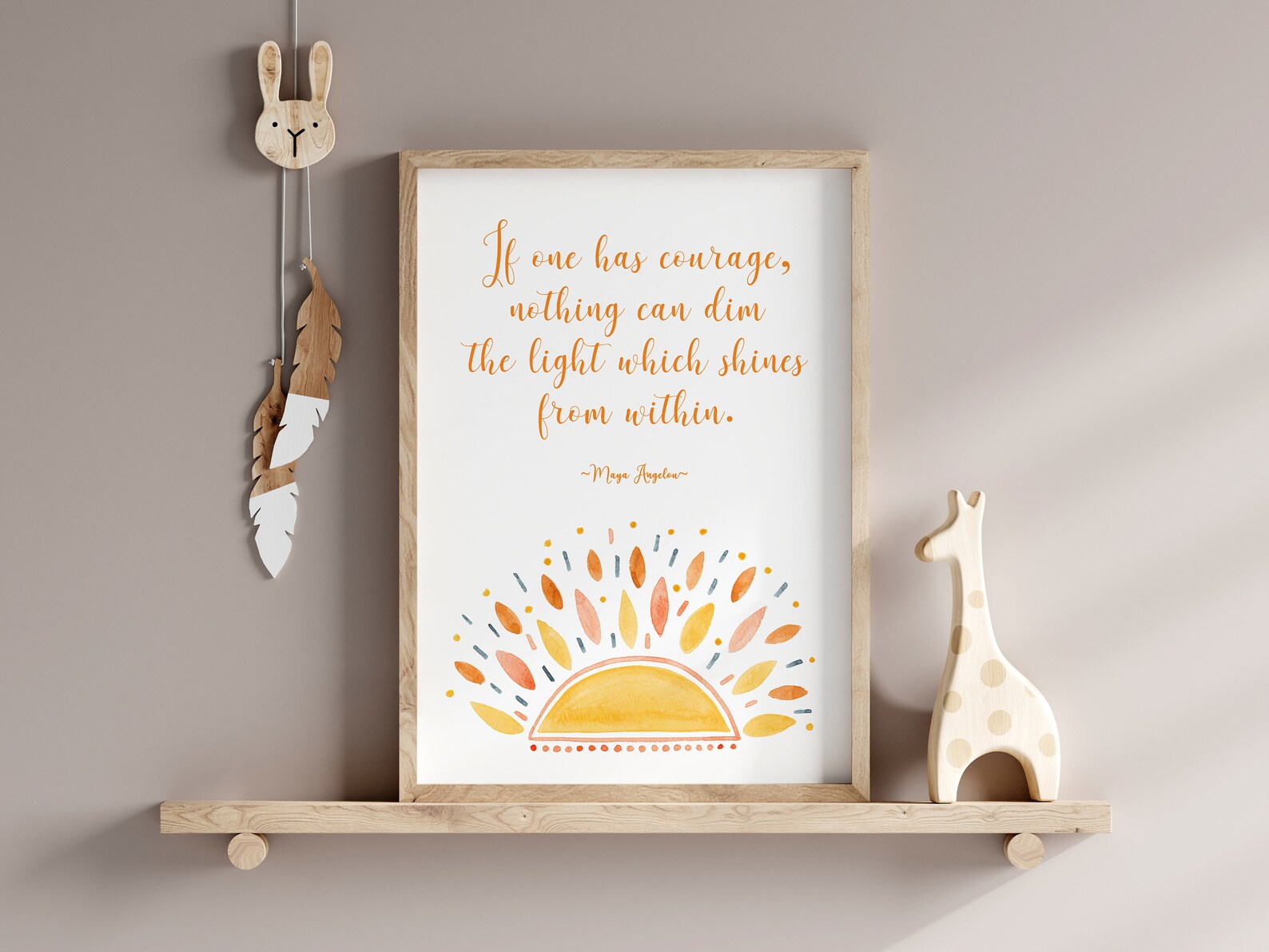 Maya Angelou Quote Wall Art, Inspirational Quote for Nursery, Kids ...