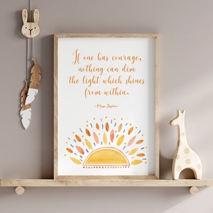 Maya Angelou Quote Wall Art, Inspirational Quote for Nursery, Kids ...