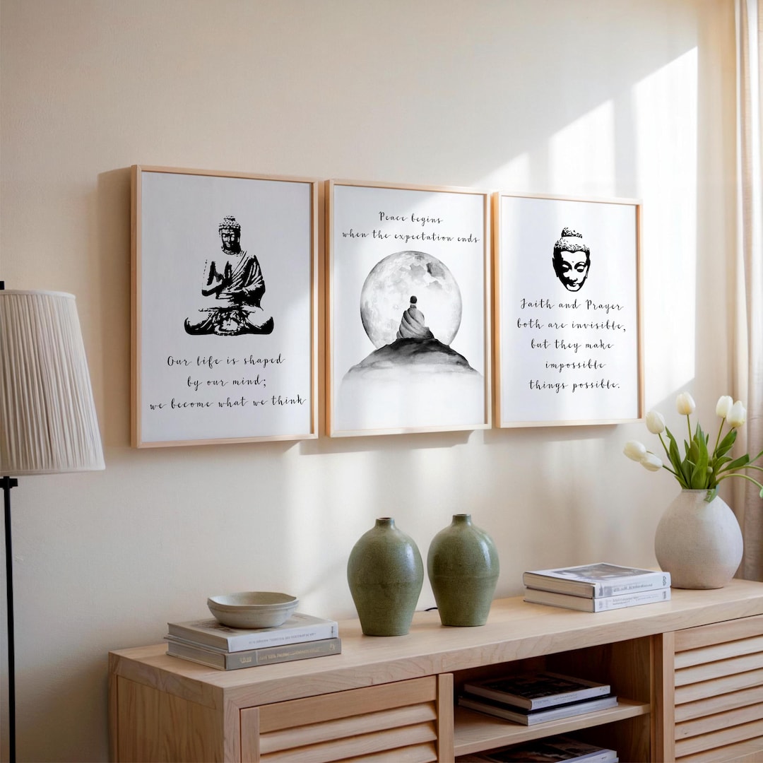 Buddha Quotes Art Prints: Zen Spiritual Wall Decor (digital Download ...