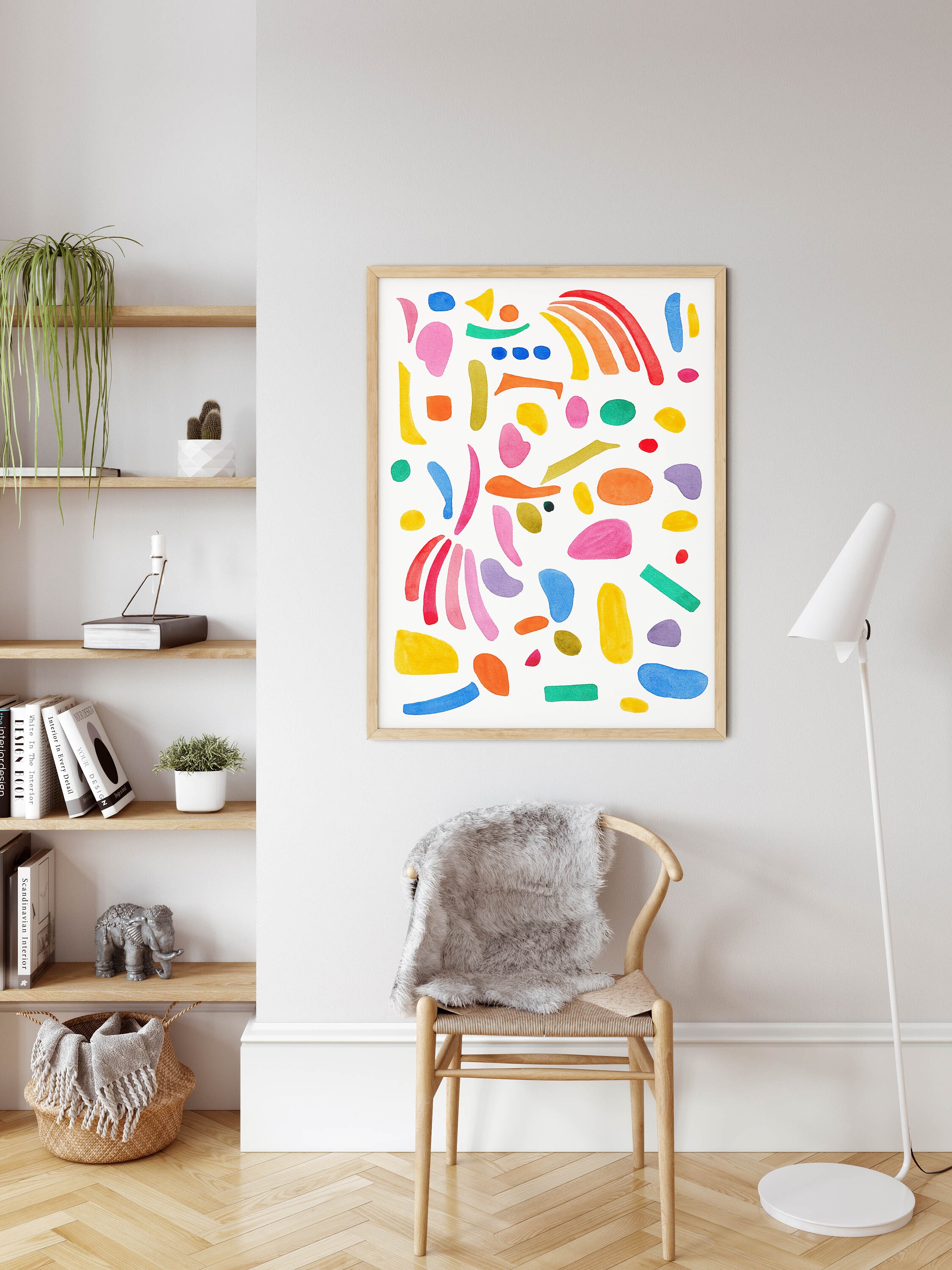 Colorful Wall Art Printable Playroom Wall Art Abstract | Etsy