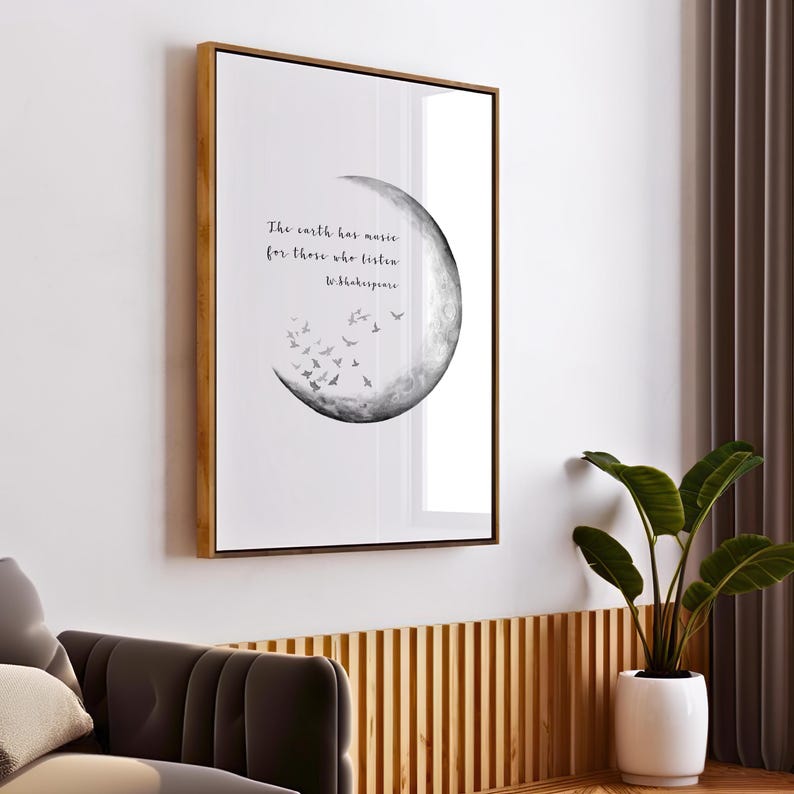 Shakespeare Quote Print: Moon & Birds Wall Art (digital Download) - Etsy