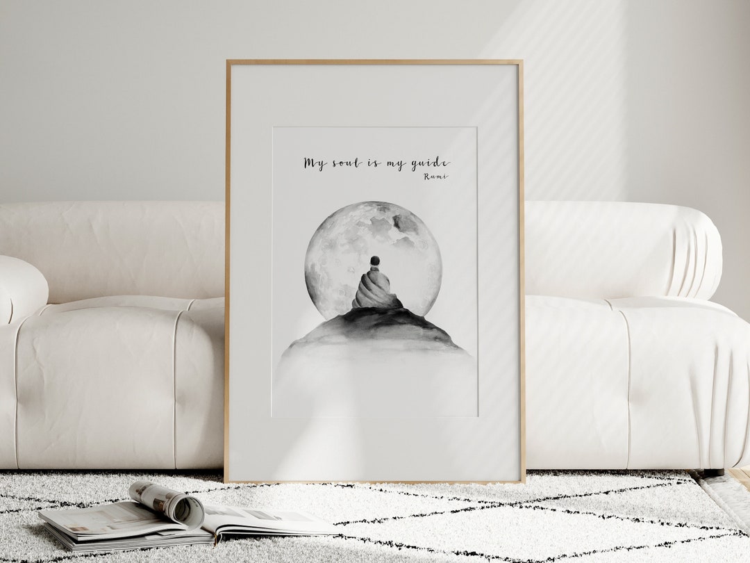 Rumi Quote Spiritual Print Meditation Artwork Meaningful Wall Art ...