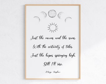 Still I Rise Poem, Maya Angelou Poem Printable, Confidence Poster, Self ...