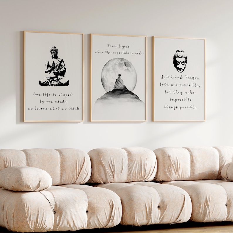 Buddha Quotes Art Prints: Zen Spiritual Wall Decor (digital Download ...