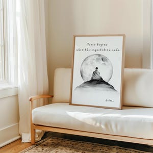 Buddha Poster, Buddha Quote Print, Meditation Artwork, Mindfulness ...