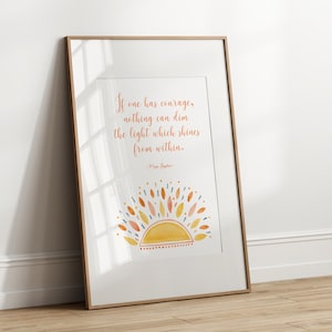 Maya Angelou Quote Wall Art, Inspirational Quote for Nursery, Kids ...