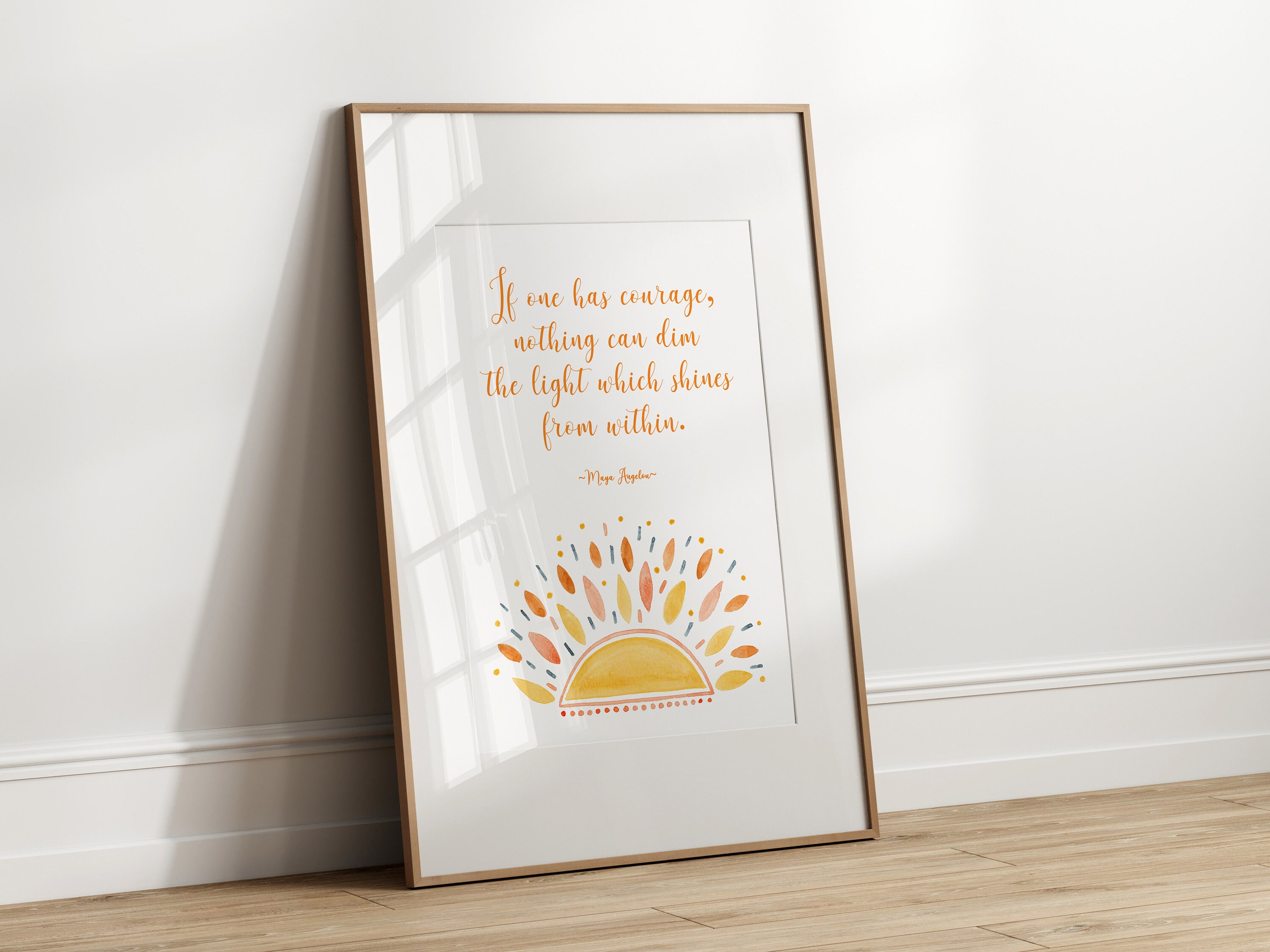 Maya Angelou Quote Wall Art, Inspirational Quote for Nursery, Kids ...