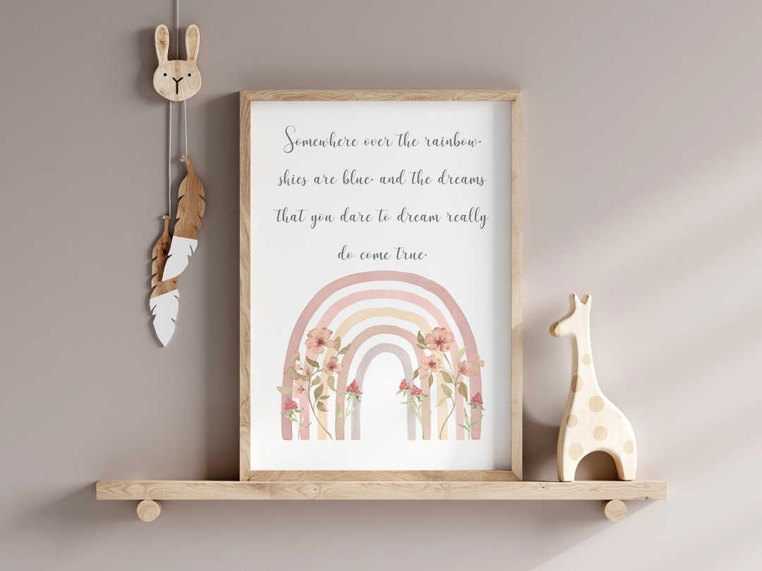 Boho Rainbow Quote Poster: Kids Room Wall Art (digital Download) - Etsy