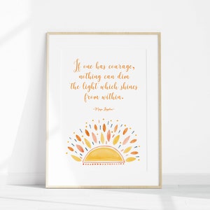 Maya Angelou Quote Wall Art Inspirational Quote for Nursery - Etsy