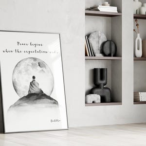 Buddha Poster, Buddha Quote Print, Meditation Artwork, Mindfulness ...