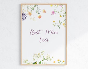 Best Mom Ever Poster - Etsy
