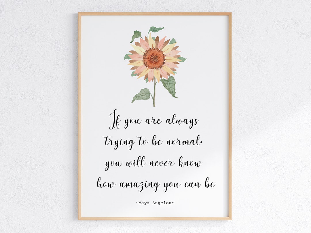 Self Esteem Printable, Manifest Wall Art, Maya Angelou Quote ...