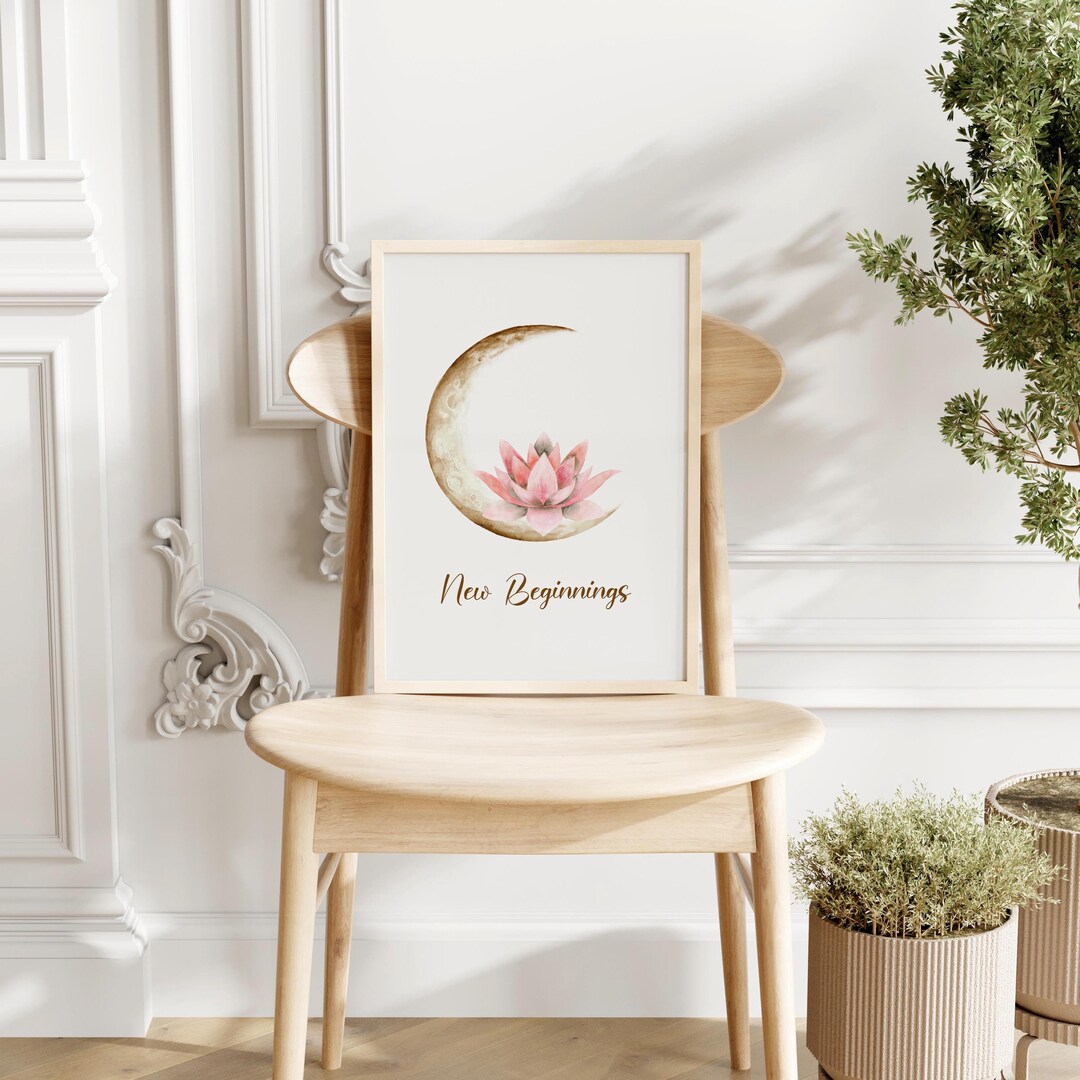 New Beginnings Sign Gift for Fresh Start Printable New Year Quote ...