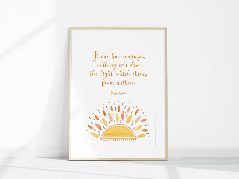 Maya Angelou Quote Wall Art Inspirational Quote for Nursery | Etsy