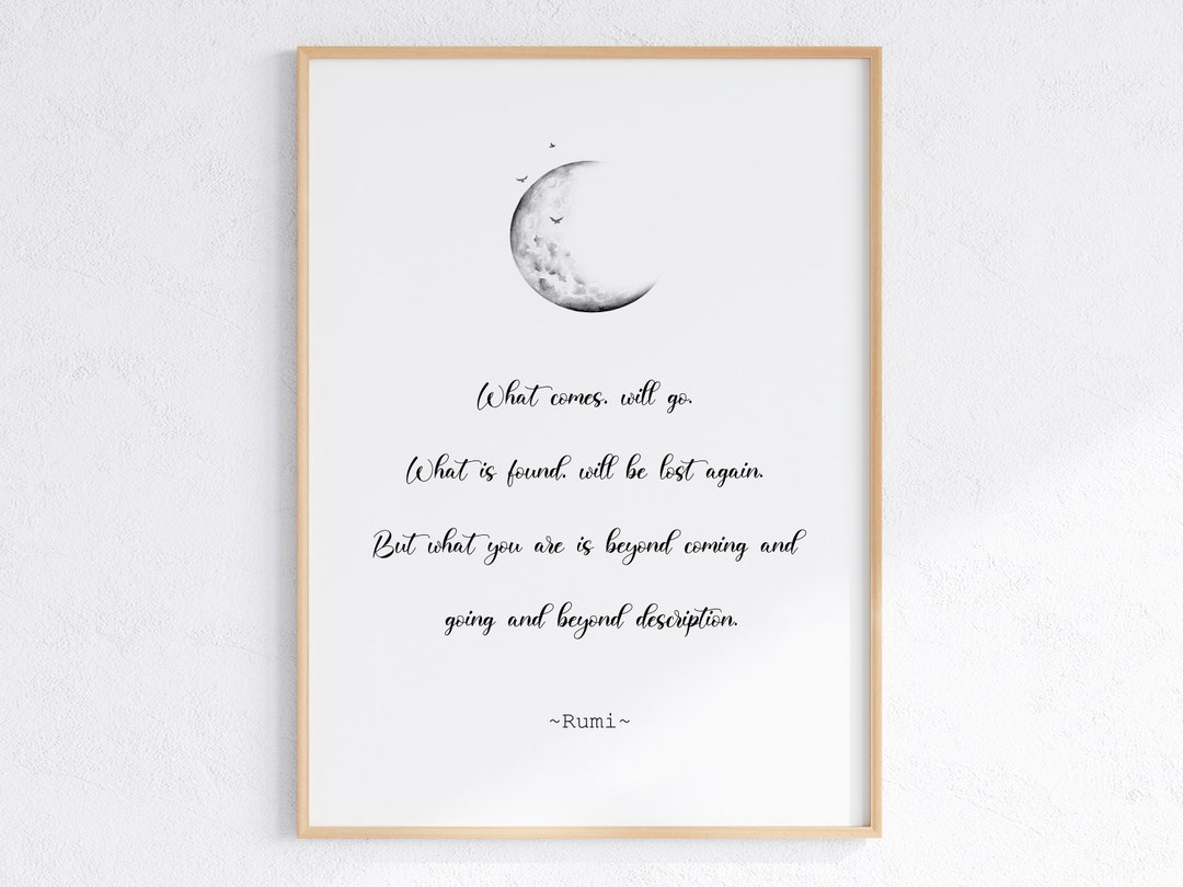 Rumi Quote Print for Digital Download, Spiritual Poster, Encouraging ...