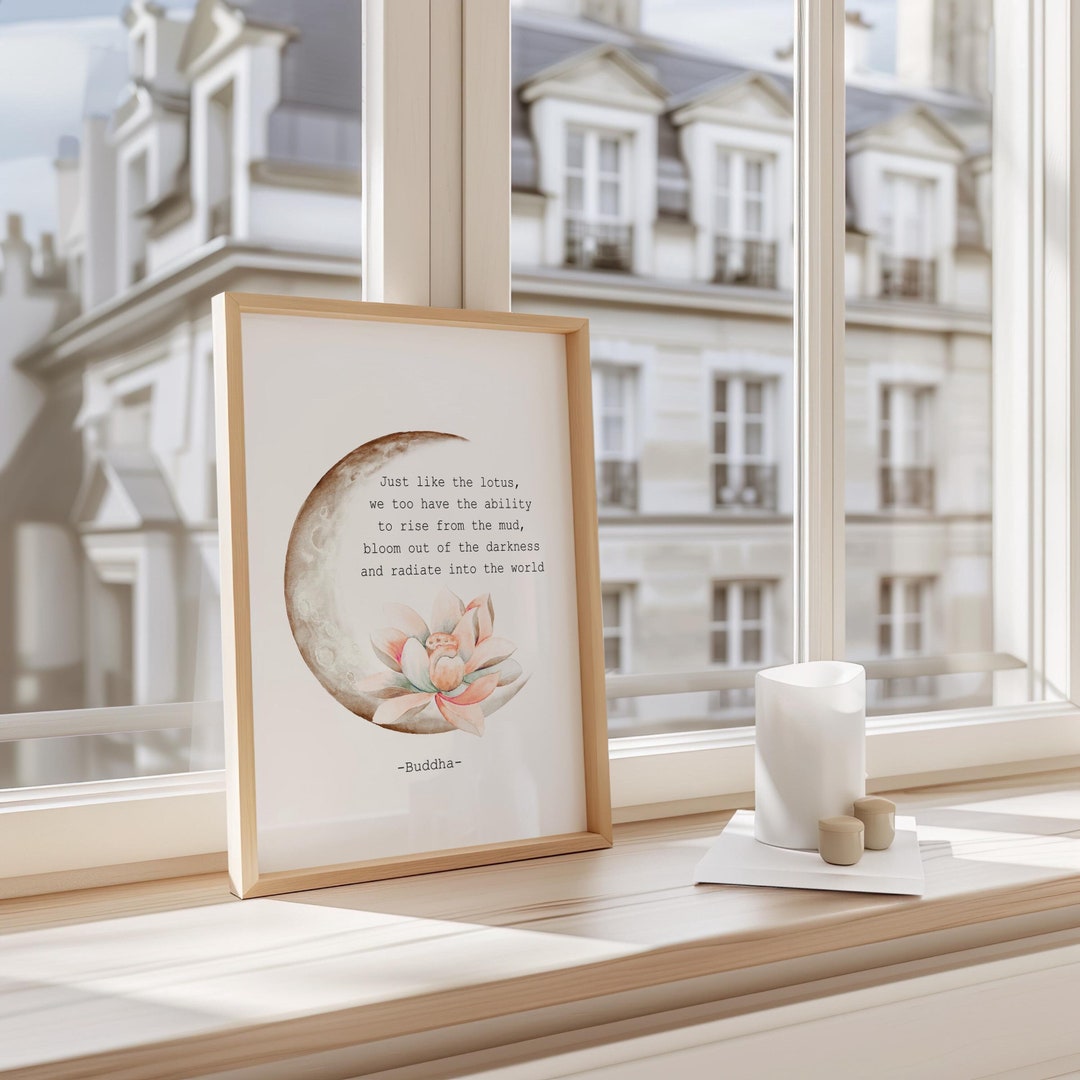 Lotus Flower Quote Wall Art, Just Like the Lotus Poster, Zen Printable ...