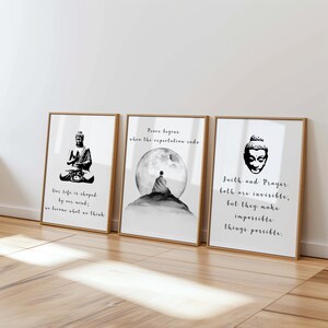 Buddha Quotes Art Prints: Zen Spiritual Wall Decor (digital Download ...