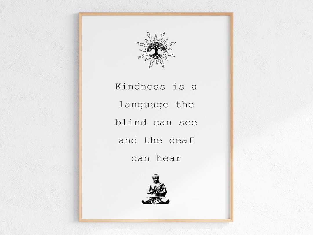 Kindness Quote Poster, Printable Meaningful Art, Digital Download ...