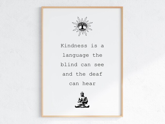 Kindness Quote Poster Printable Meaningful Art Digital | Etsy