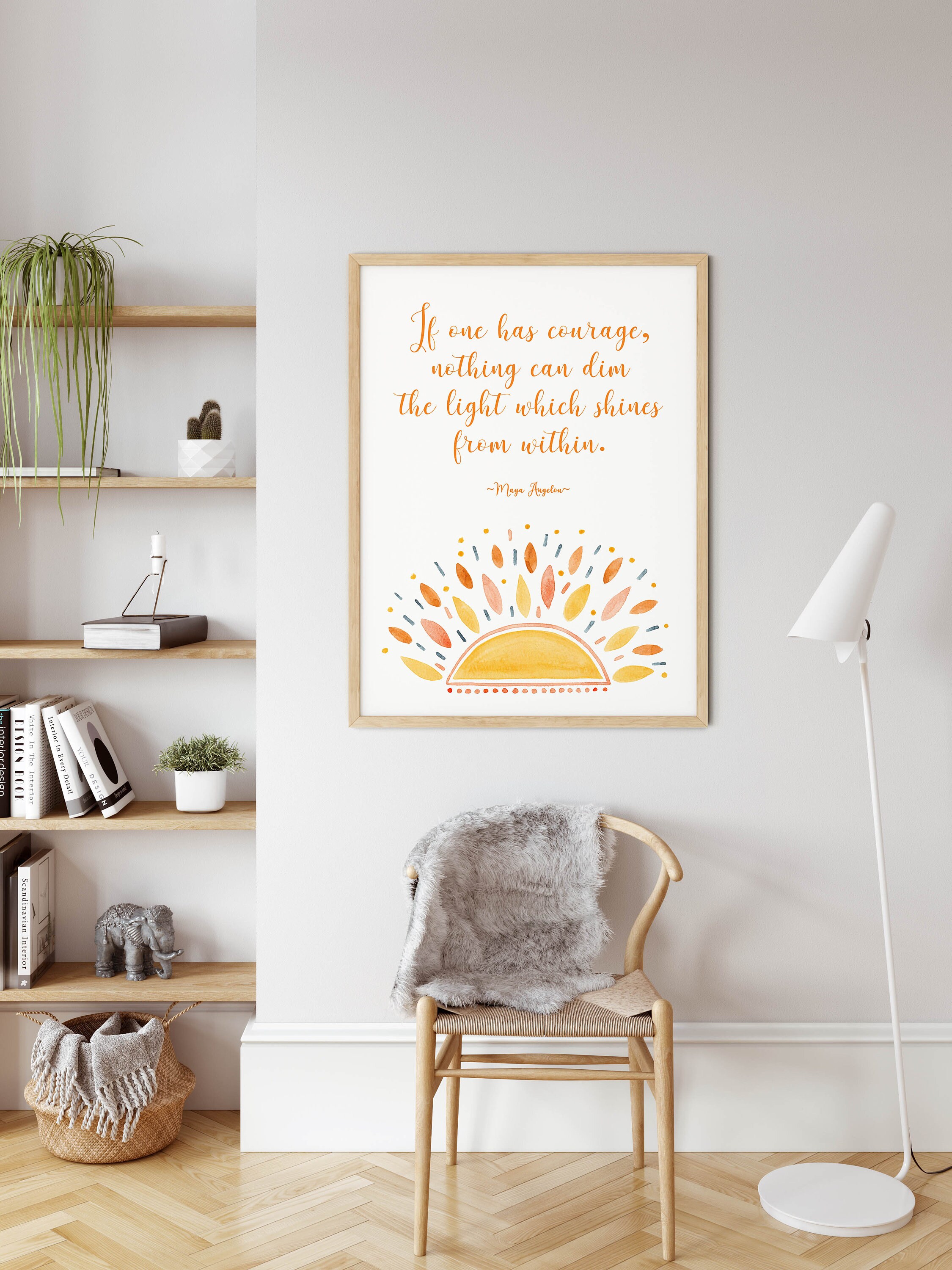 Maya Angelou Quote Wall Art Inspirational Quote for Nursery | Etsy