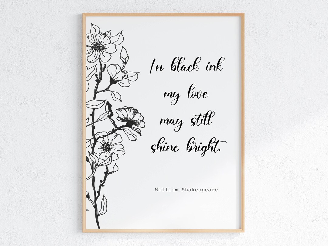 Shakespeare Quote Wall Art Printable, Literary Poster, Shakespeare ...