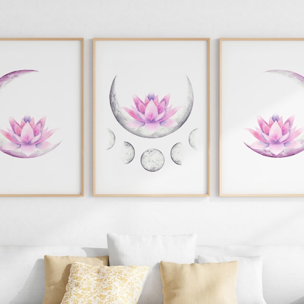 Lotus Flower Wall Art - Etsy