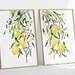 Italian Lemon Wall Art Set of 2 Printable Lemon Tree Artwork - Etsy