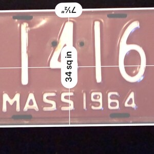 Vintage 1964 Massachusetts Motorcycle License Plate - Etsy