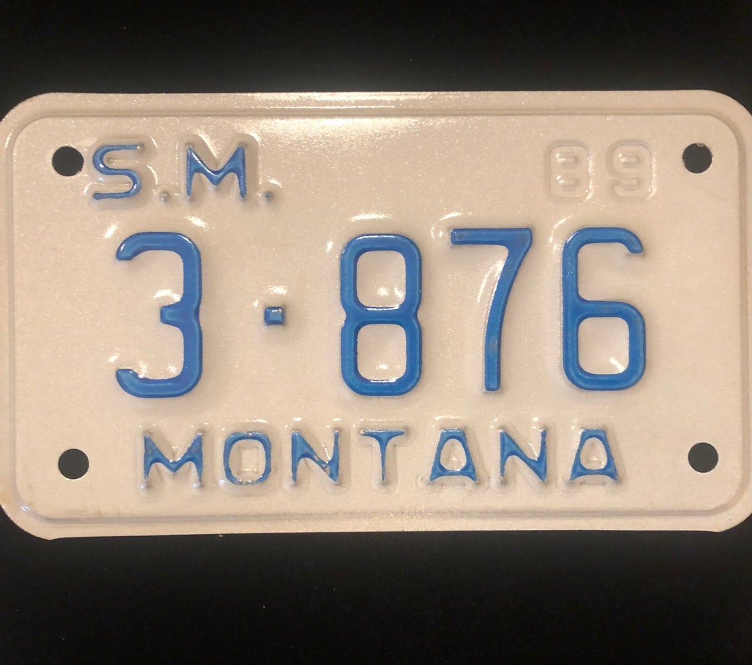 Vintage 1989 Montana Motorcycle License Plate in Mint Condition - Etsy