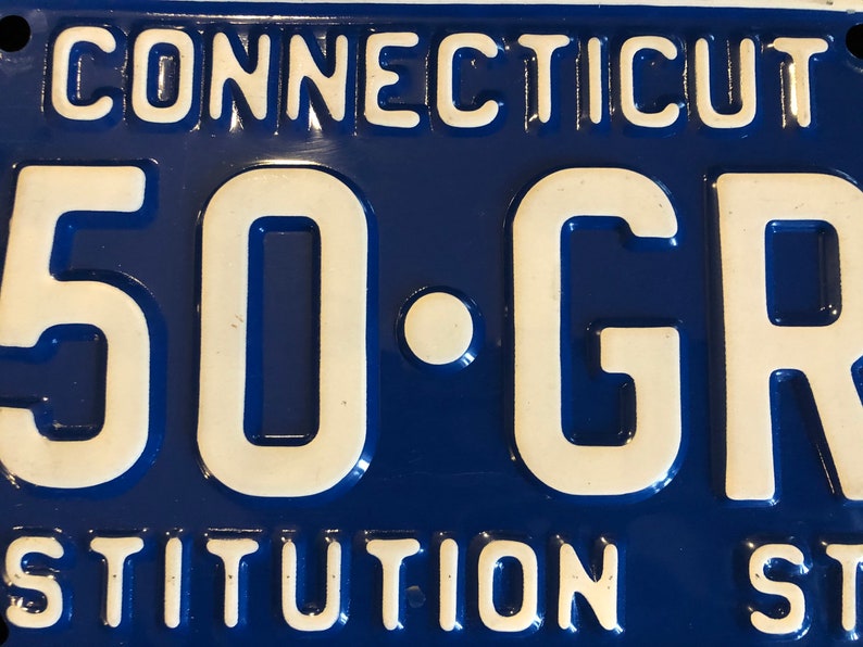 Vintage 1970s Condition Original License Plate in Excellent Condition ...
