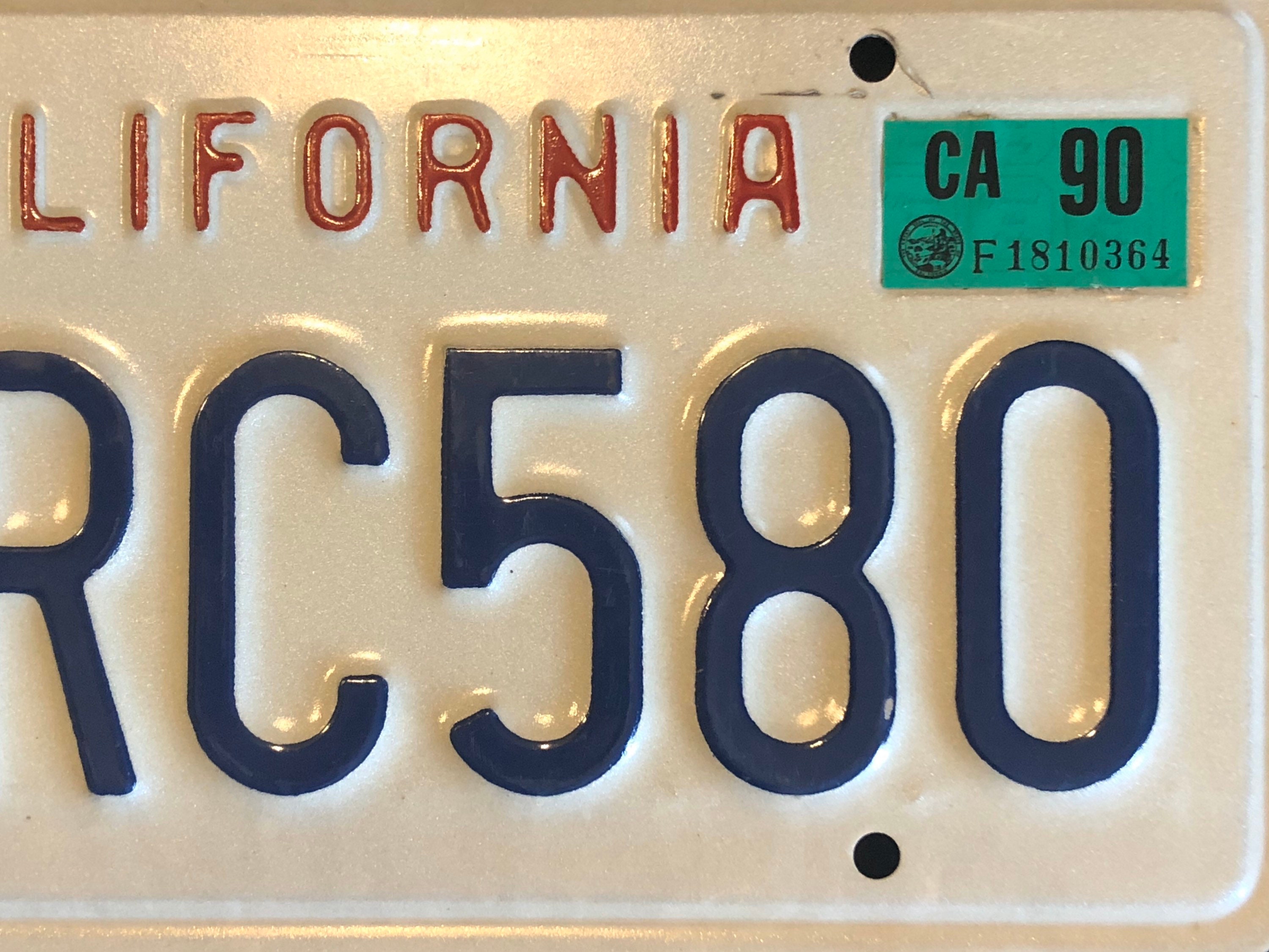 Mint 1990 California Original Vintage License Plate - Etsy