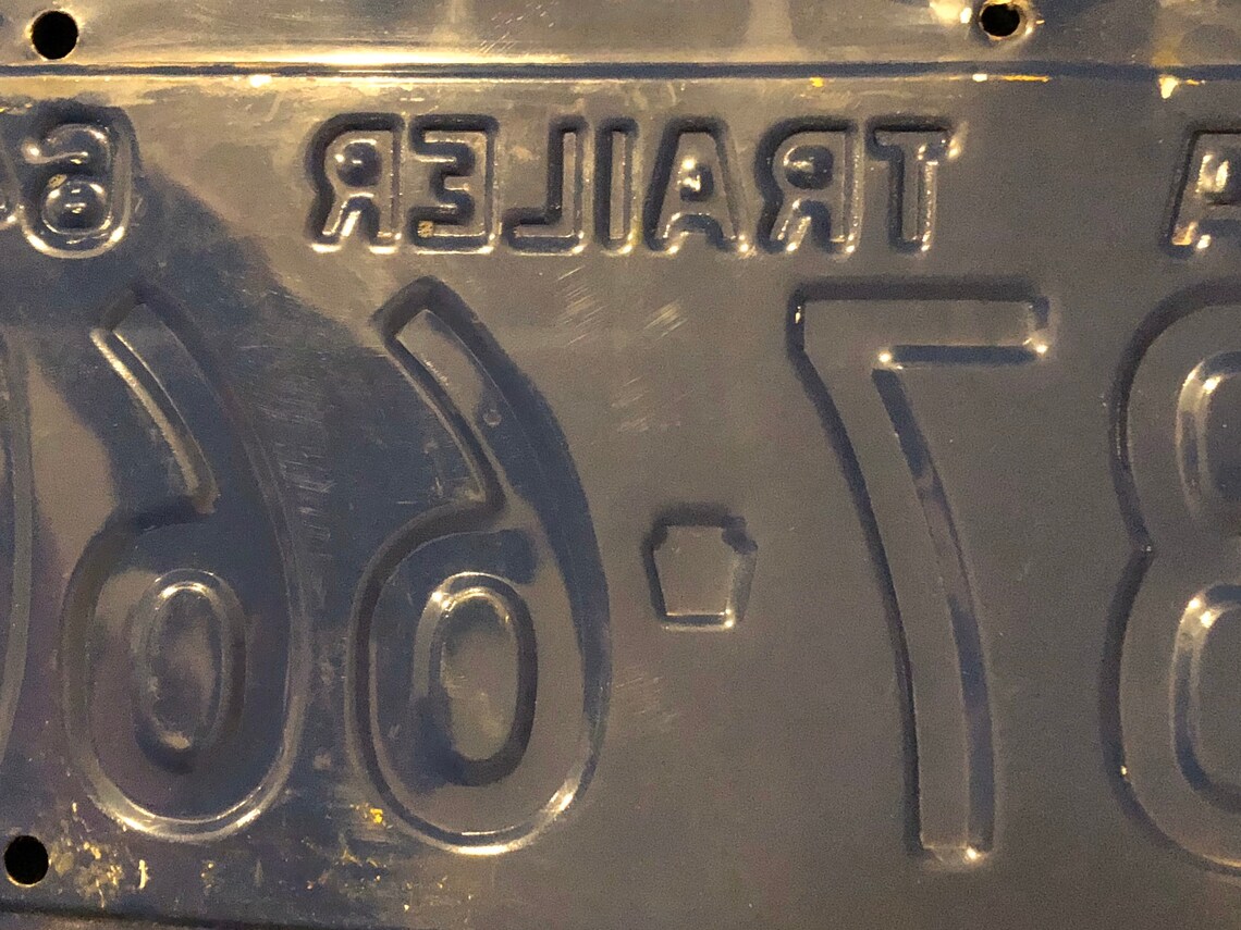 1964 PA Original Vintage Trailer License Plate in Great | Etsy