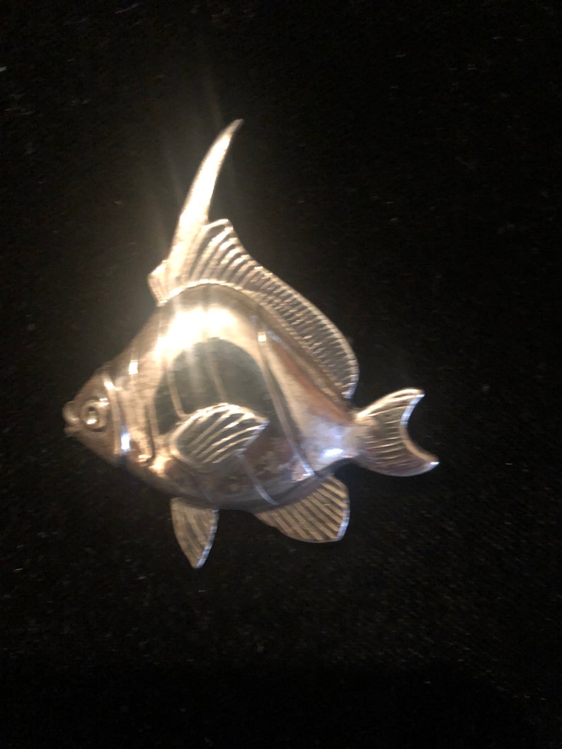 Vintage Original Sterling Silver Fish Pin in Excellent - Etsy