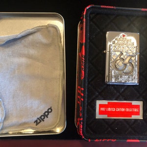 Beautiful Zippo 65th Anniversary Limited Edition Collectible 1932-1997 in Original Factory Box ...