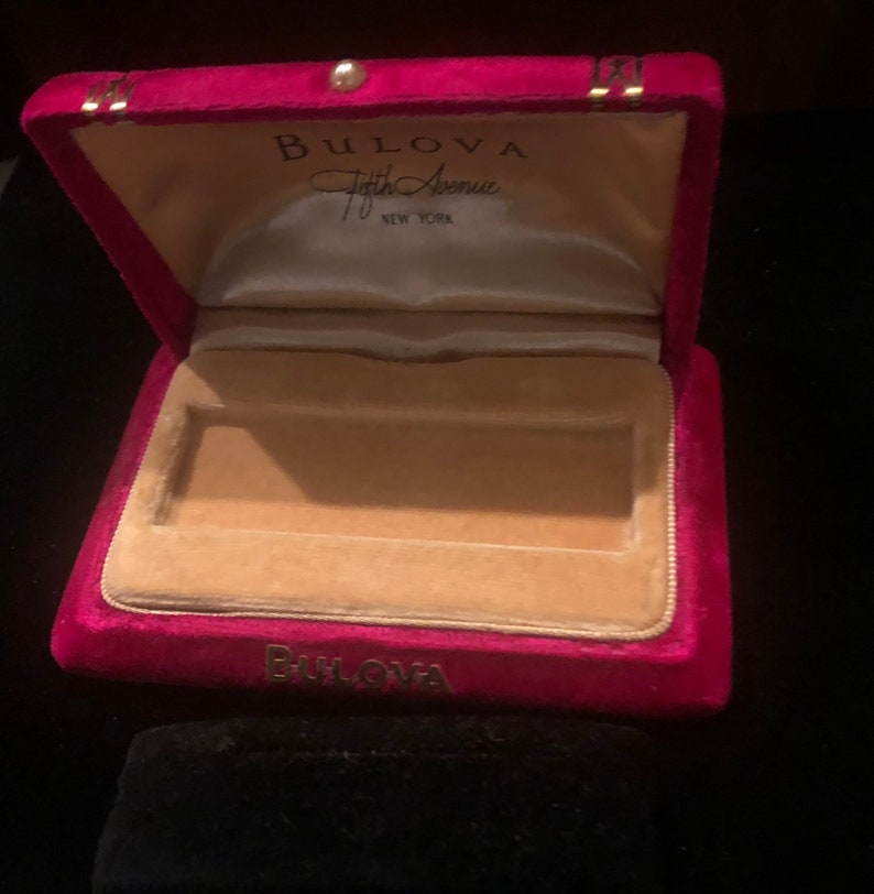 Beautiful Vintage Original 1940s Velvet Bulova Watch Box in - Etsy