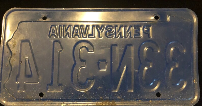 Vintage 1970 PA License Plate in Good Condition - Etsy